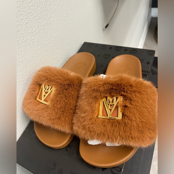 MCM | Shoes | New Mcm Slide Brown | Poshmark